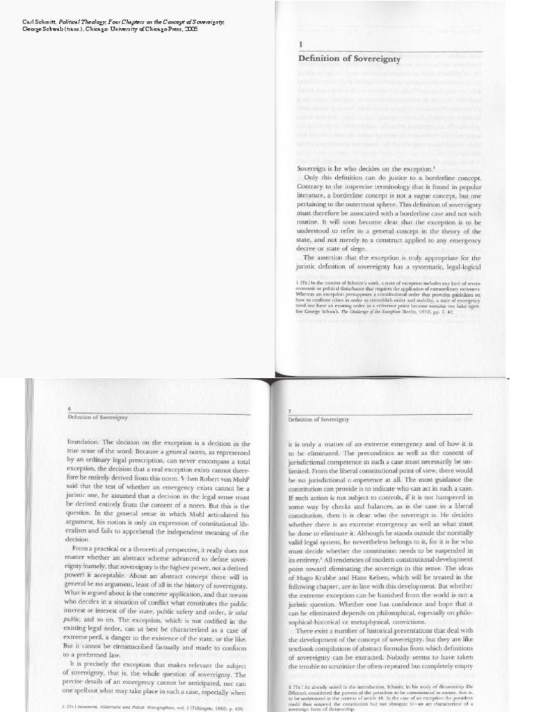 Carl SCHMITT Political Theology | PDF | Political Science | Practical ...