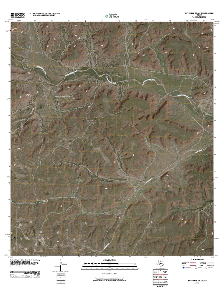 Topographic Map of Mitchell Draw | PDF | United States Geological ...