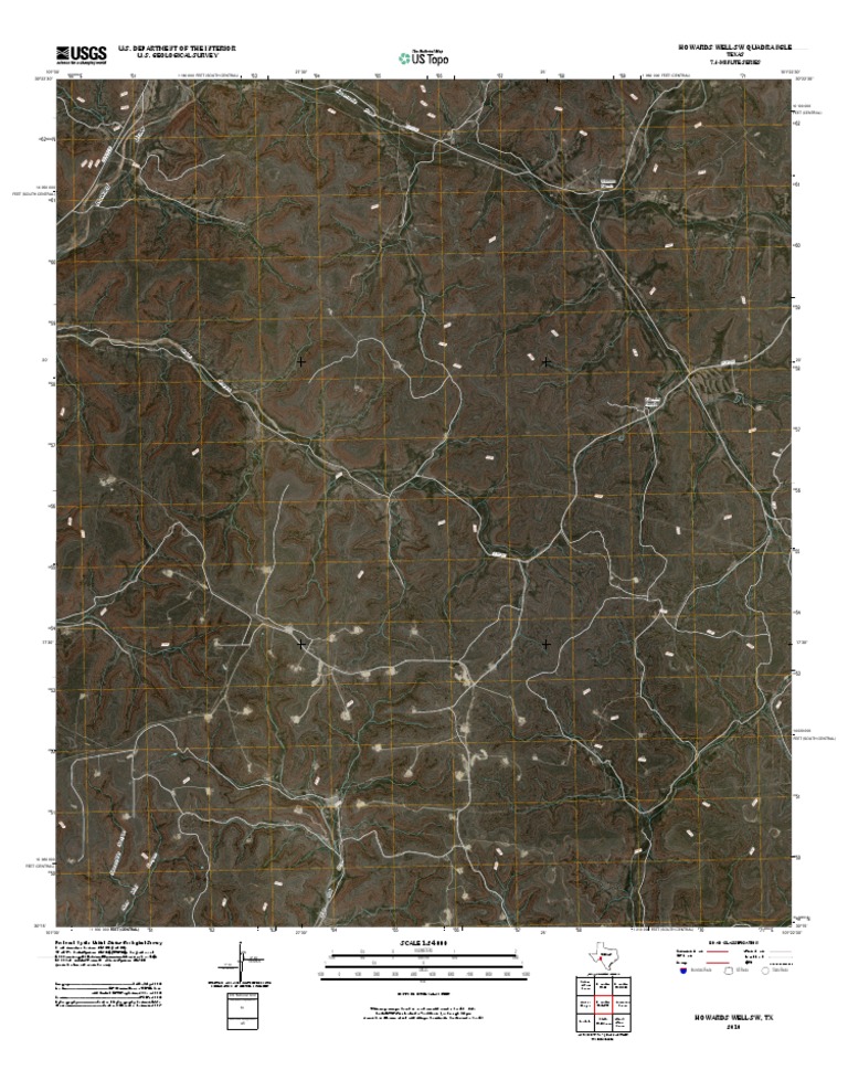 Topographic Map of Howards Well SW | PDF | Home & Garden