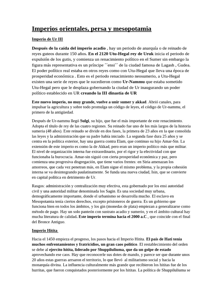Imperios Orientales Antiguos | PDF | Imperio aqueménida | Babilonia