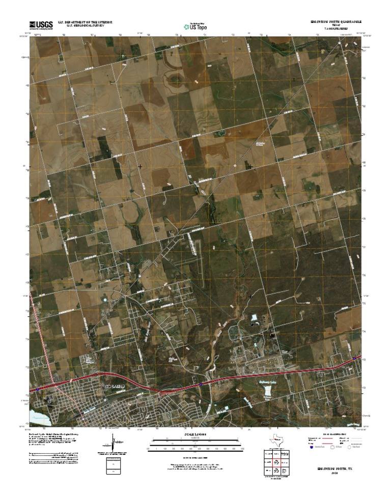 Big Spring North TX Quadrangle Map | PDF | United States Geological ...