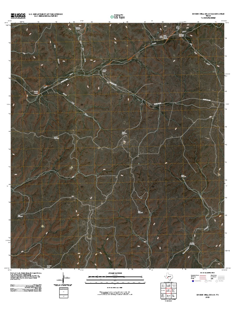 Topographic Map of Divide Well Draw | PDF