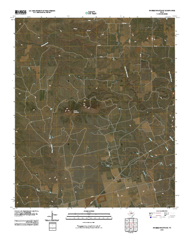Topographic Map of Double Mountains | PDF | United States Geological ...