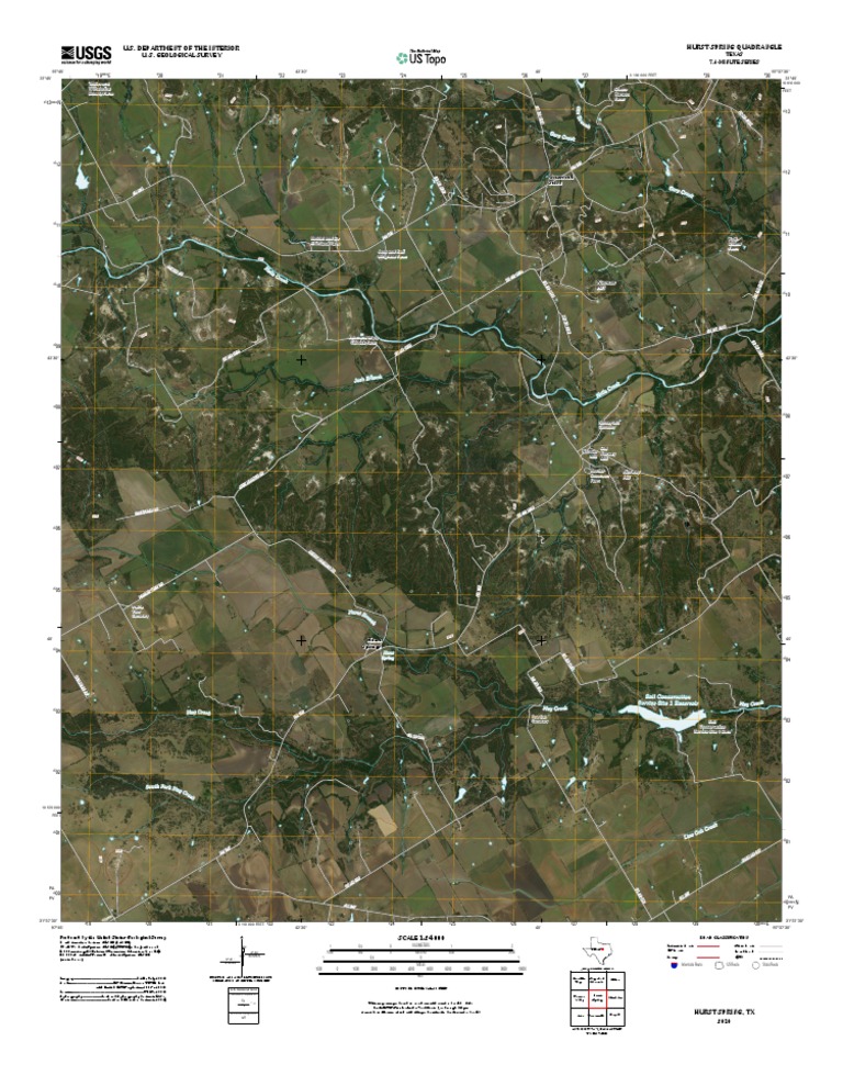 Topographic Map of Hurst Spring | Download Free PDF | United States ...
