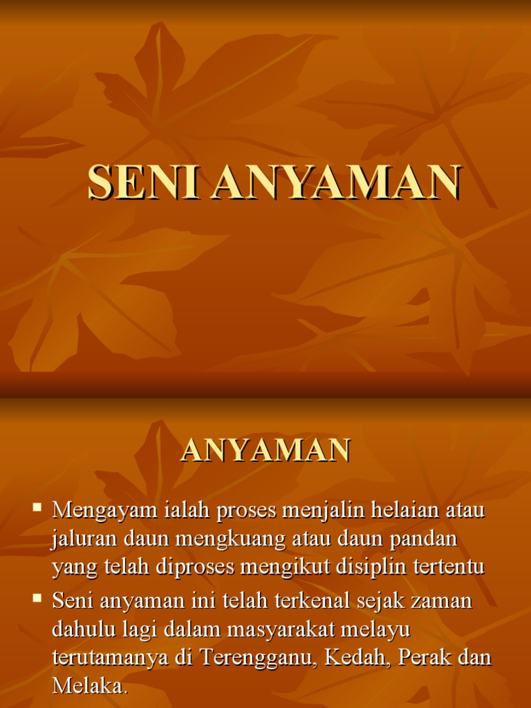 Anyaman 1 | PDF