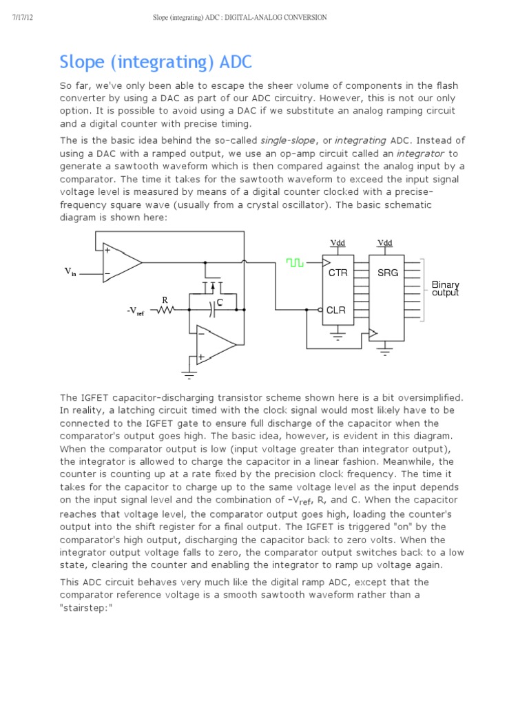 Slope (Integrating) Adc - Digital-Analog Conversion | PDF | Analog To ...