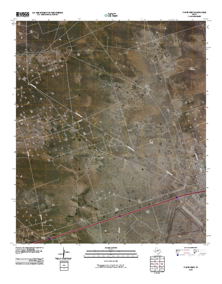 Topographic Map of Pyote West | PDF