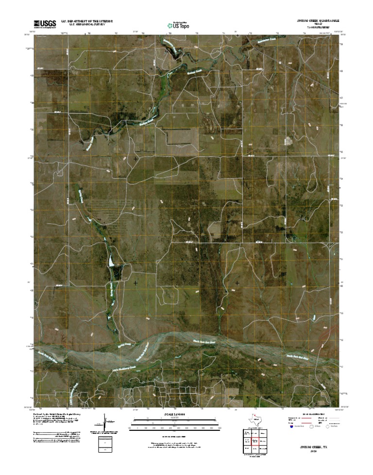 Spring Creek TX Quadrangle Map | PDF | United States Geological Survey ...
