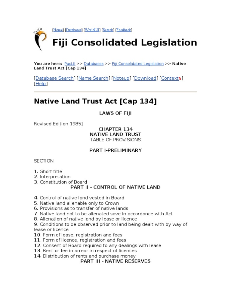 NAtive LAnds Act | PDF | Service Of Process | Lease