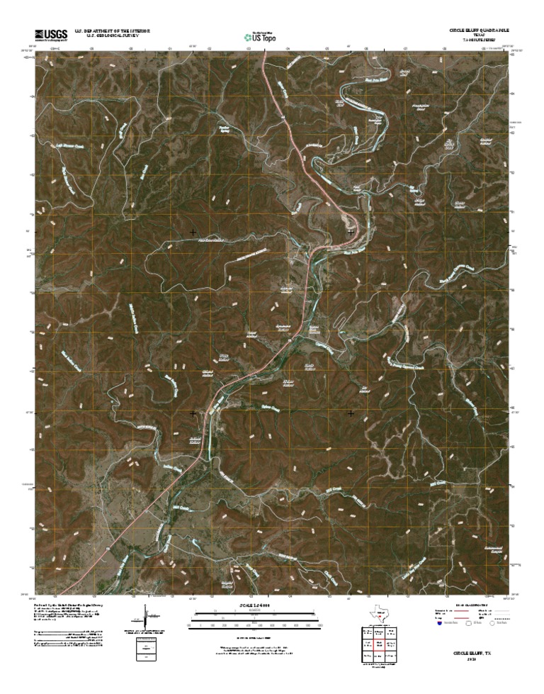 Topographic Map of Circle Bluff | PDF