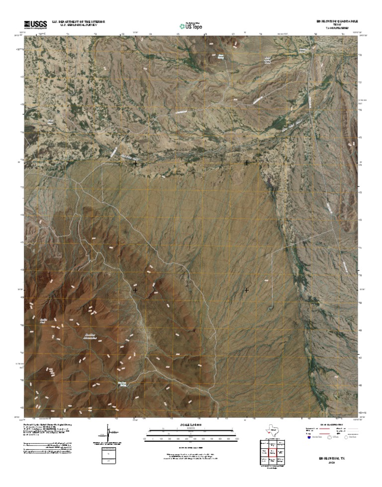 Topographic Map of Bone Spring | PDF | Geomatics | United States ...