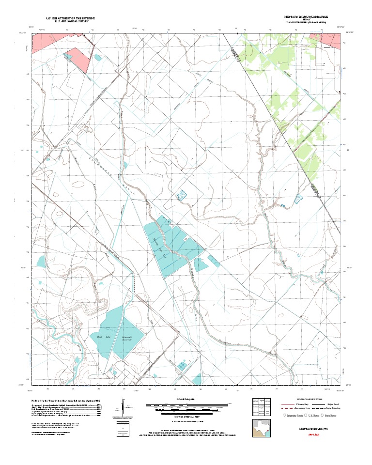Topographic Map of Mustang Bayou | PDF | Map | Geophysics