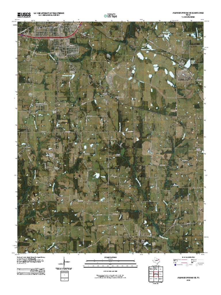 Sulphur Springs SE Quadrangle Map | PDF | Geodesy | Map