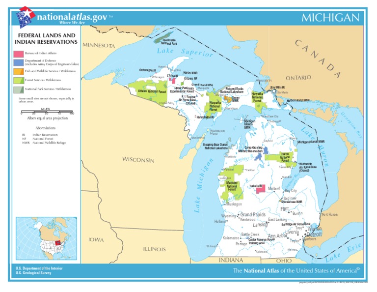 Michigan Federal Lands and Parks Map | PDF