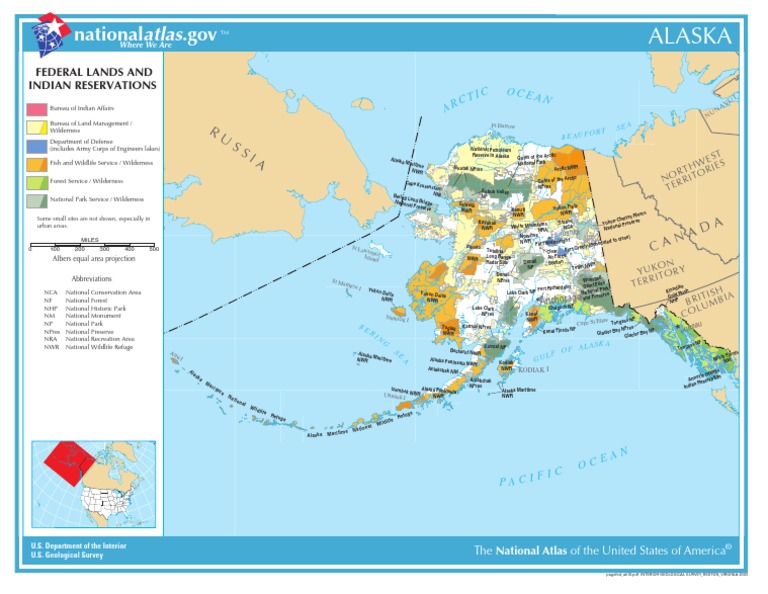 Map of Alaska - Federal Lands and Indian Reservations | PDF | Alaska ...