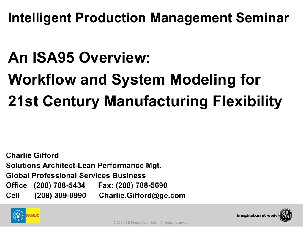 ISA 95 Overview | PDF | Xml Schema | Scheduling (Production Processes)