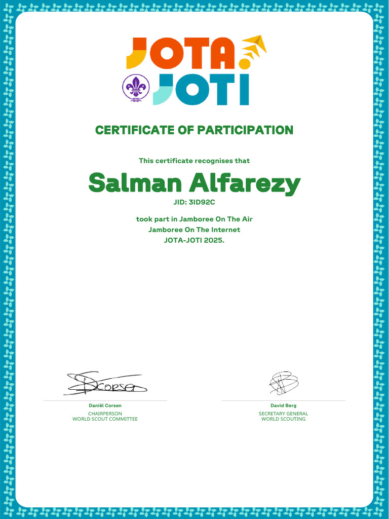 Jota Joti Certificate 1 | PDF