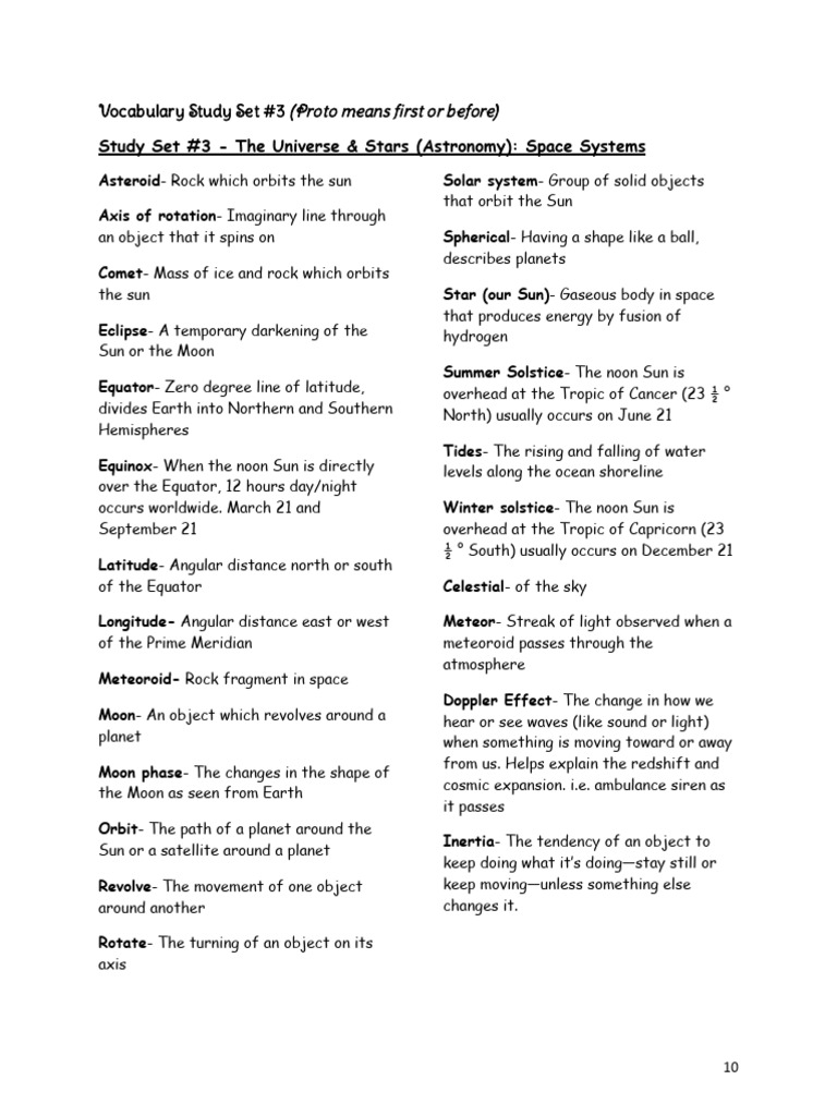 Study Set #3 - Astronomy | PDF | Stars | Planets