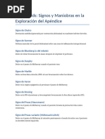 Signos Clínicos de Apendicitis Aguda | PDF | Gastroenterología