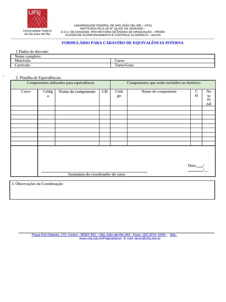 Formulario Equivalencia Interna - 02 2 | PDF