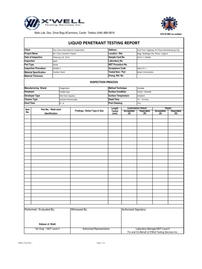 PT Form Rev.0 (Vissible) | PDF