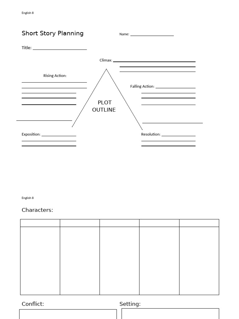 Short Story Planning: Title | PDF