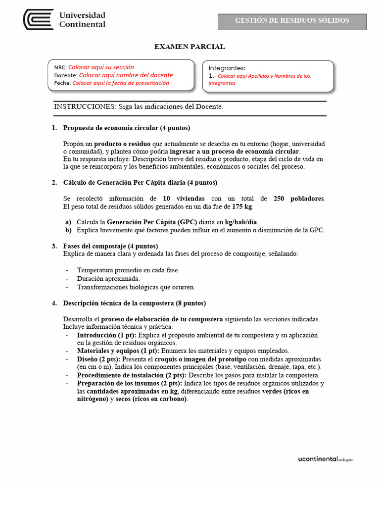 Examen Parcial Grs 2025-20 | PDF