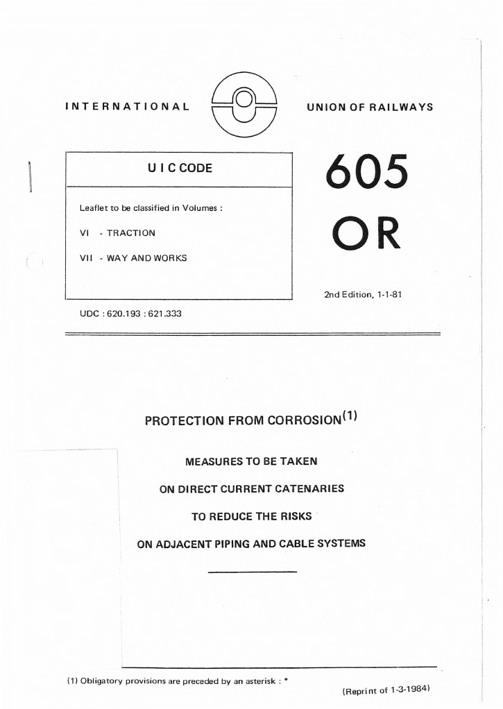 UIC 605-Protection From Corrosion | PDF