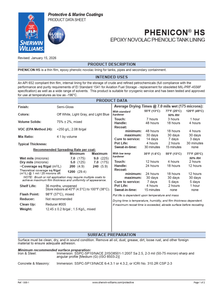 Phenicon HS Data Sheet | PDF