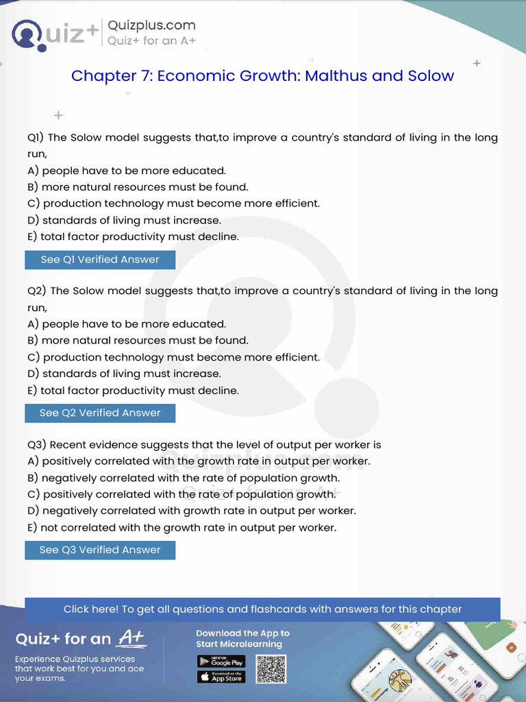 The Solow Model Suggests Thatto Improve A Countrys Standard of Living ...