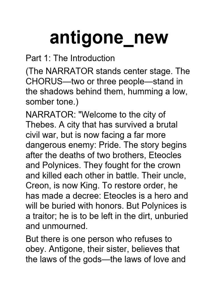 Antigone New | PDF | Boeotian Mythology | Theban Mythology