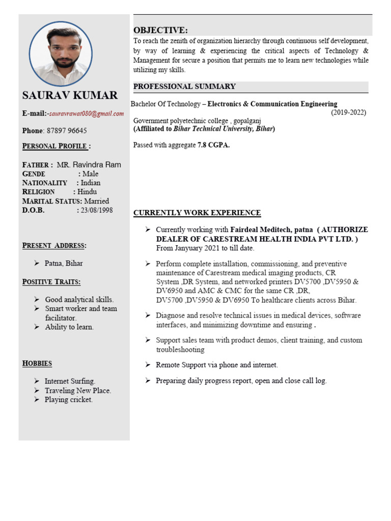 Resume - Saurav kr.-20260216211941 | PDF | Computing | Computer Engineering