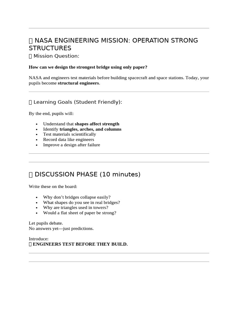 STEM Week 2 | PDF | Bridge | Truss