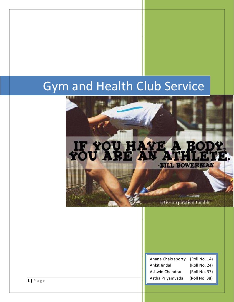 Gym Service Concept and Blueprint | PDF | Recreation | Determinants Of ...