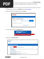 SAIT Official Transcript Request Form | PDF | Service Industries