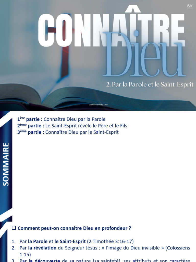 Connaître Dieu Par La Parole Et Le Saint Esprit | PDF | Sarah | Abraham