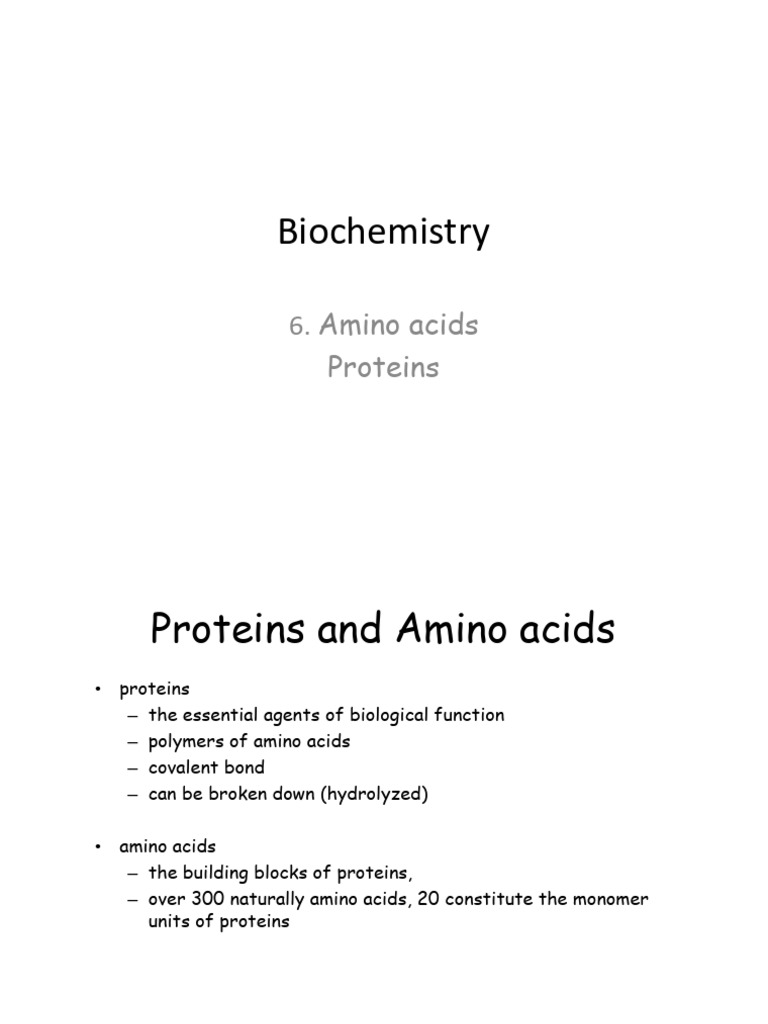 Amino Acids, Proteins | PDF | Proteins | Amino Acid