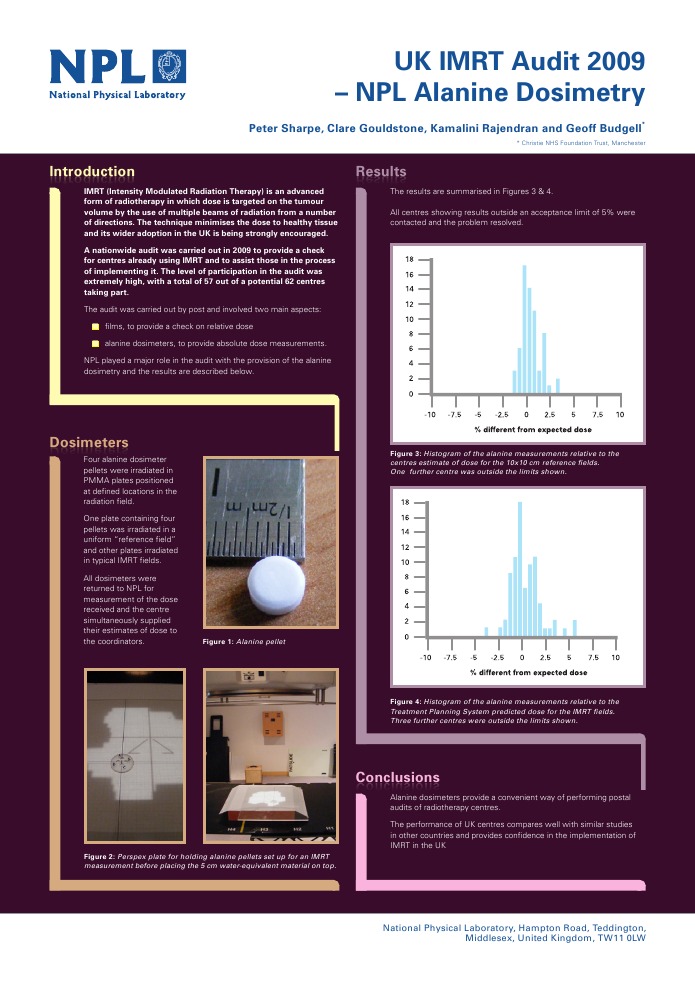 UK IMRT Audit 2009 - NPL Alanine Dosimetry | PDF | Radiation Therapy ...
