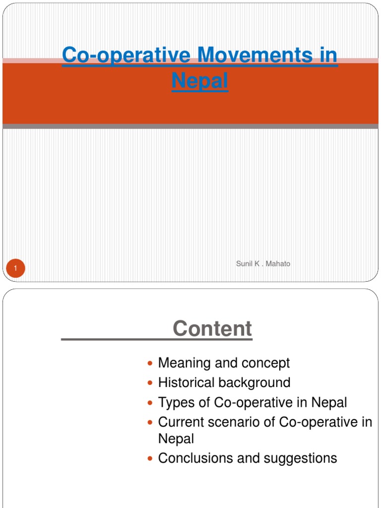 Cooperatives in Nepal: Overview and Insights | PDF | Cooperative ...