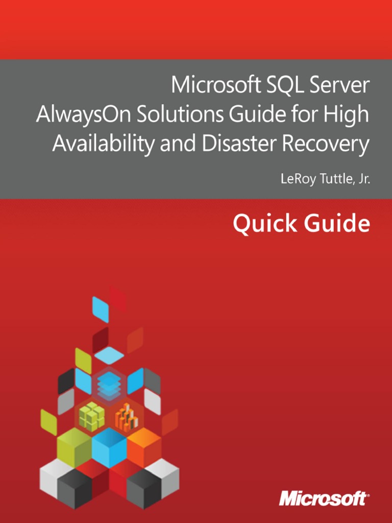 Microsoft SQL Server AlwaysOn Solutions Guide For High Availability and Disaster Recovery | PDF ...