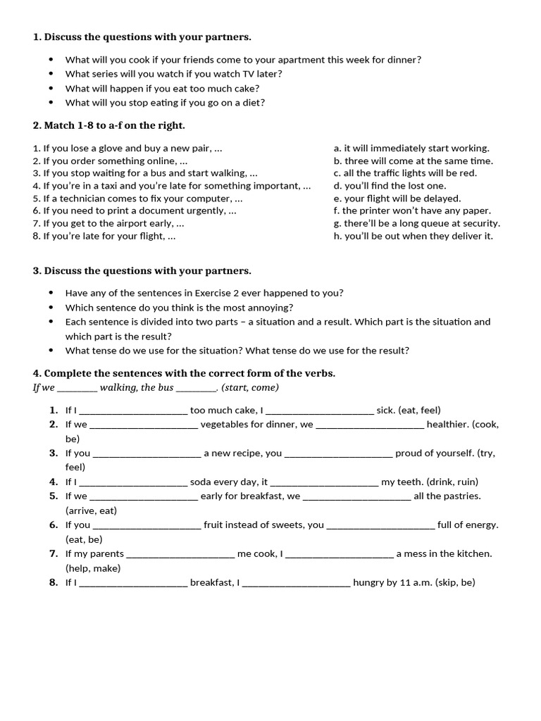 Grammar - First Conditional (A2) | PDF