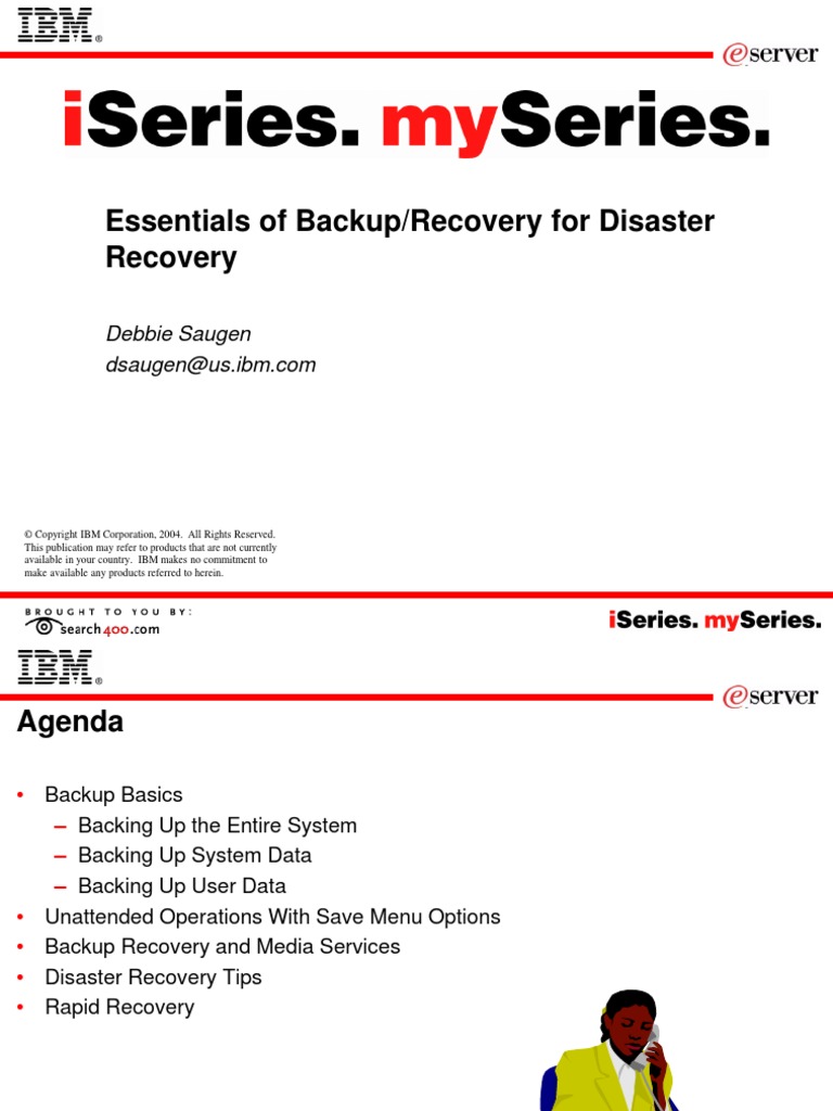 Essentials of Backup/Recovery For Disaster Recovery: Debbie Saugen ...