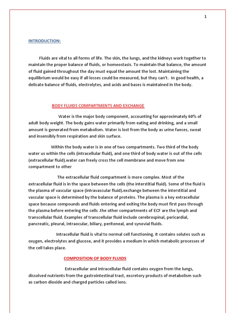 Body Fluids Compartments and Exchange | PDF | Kidney | Angiotensin