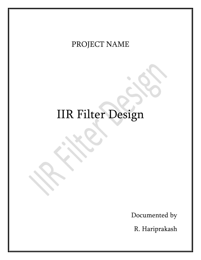 Iir Filter Design | PDF | Analog To Digital Converter | Digital To ...