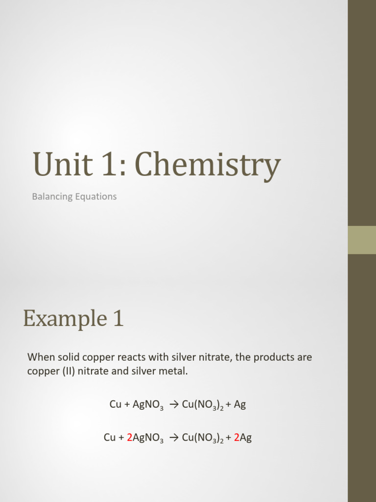 Lesson 8B - Word Equations and Balancing | PDF