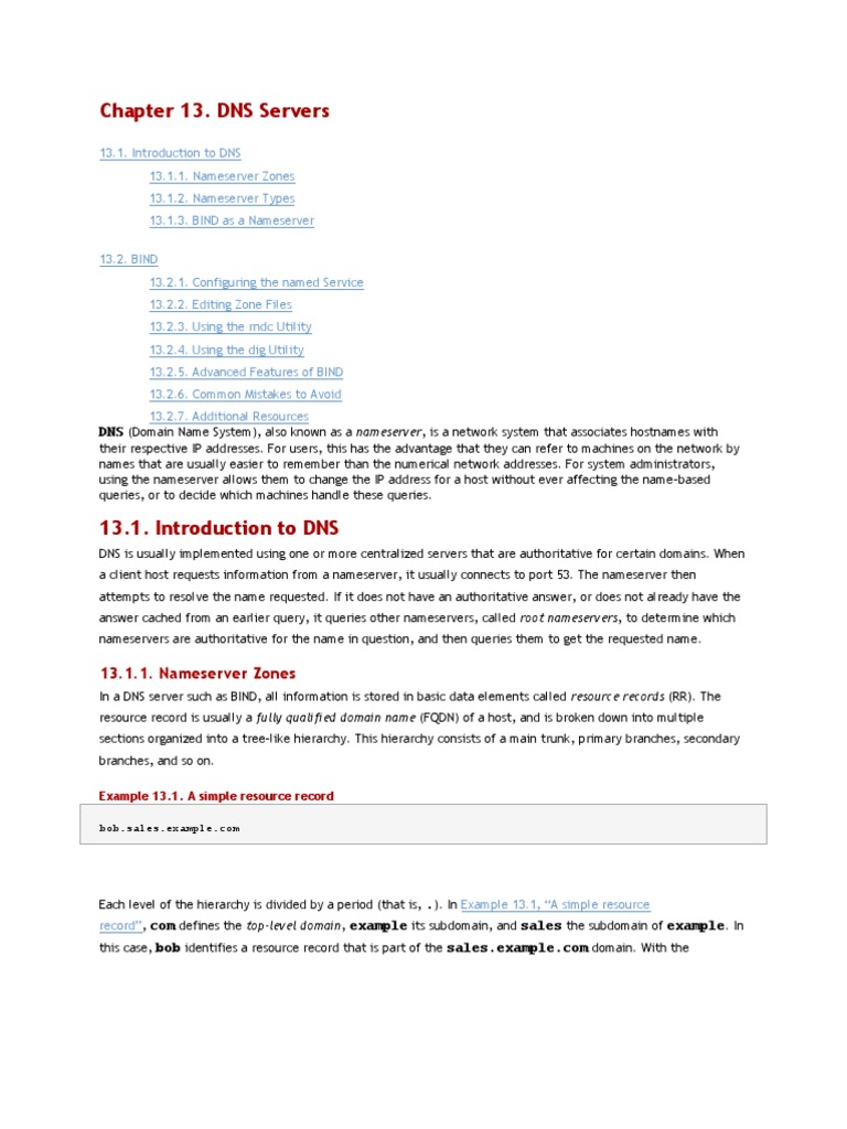 Configuring A DNS Server Under RedHat | PDF | Application Layer Protocols | Telecommunications
