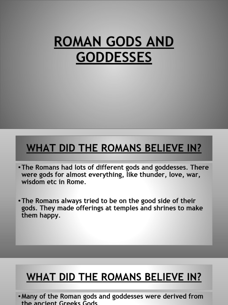 Roman Gods and Goddesses | PDF