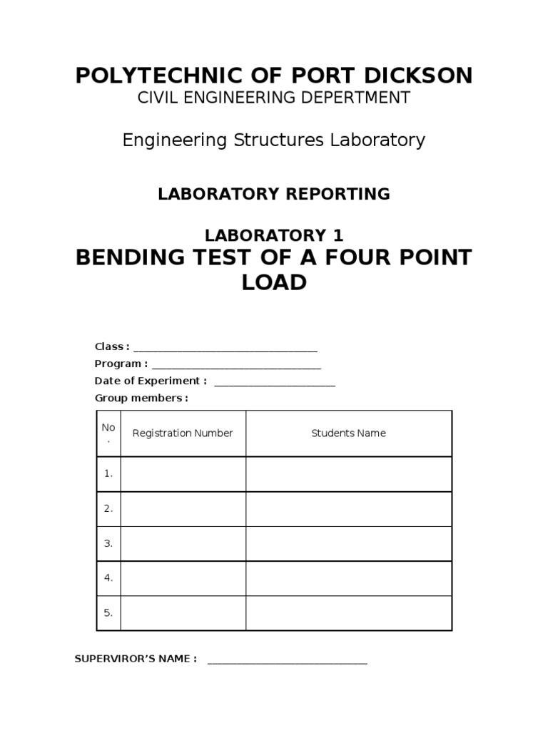 Polytechnic of Port Dickson: Engineering Structures Laboratory | PDF ...