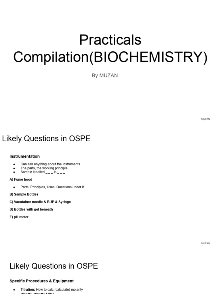Practicals Compilation 1 (BIOCHEMISTRY) (BOTTLES) | PDF | Blood Plasma ...