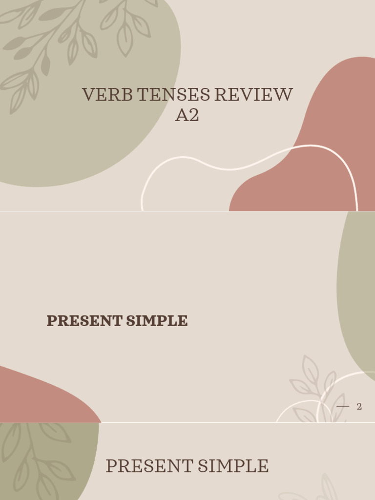 Verb Tenses Review | PDF